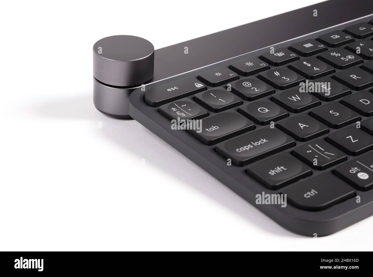Modern computer keyboard isolated on white background Stock Photo - Alamy