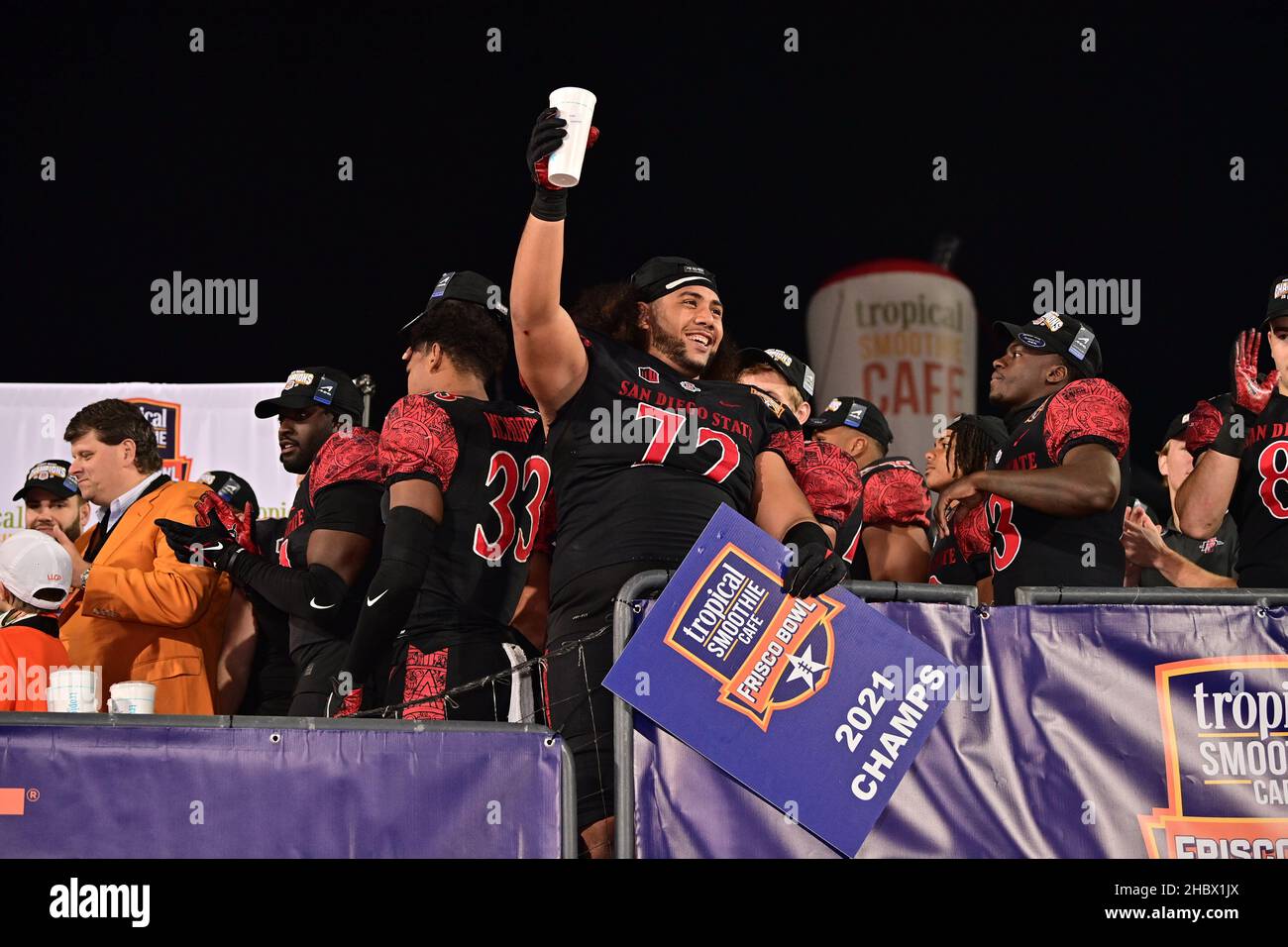 Frisco, Texas, December 21st, 2021:.San Diego State Aztecs offensive ...