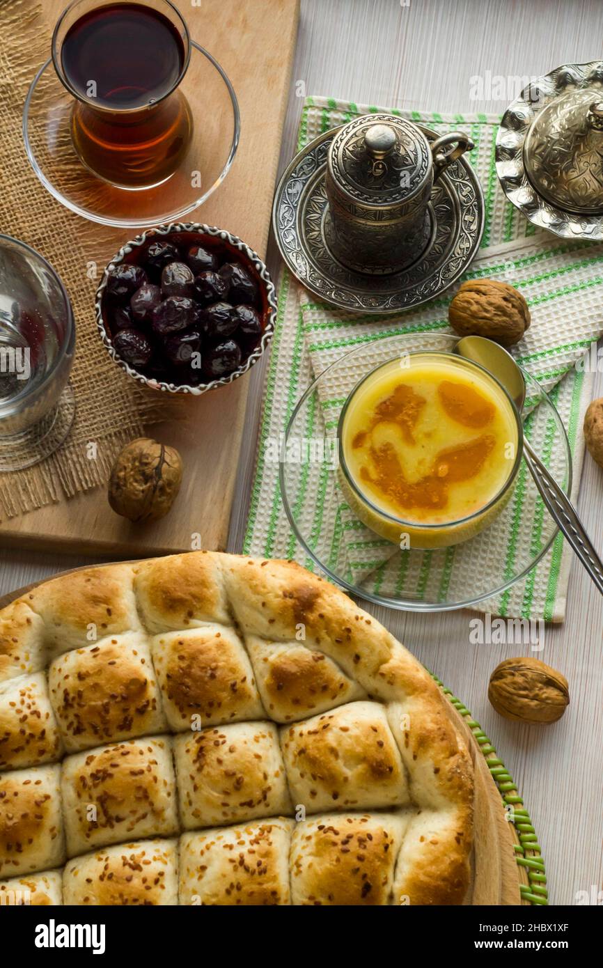Traditional Turkish Ramadan,Iftar Beginning Menu with lentil soup ...