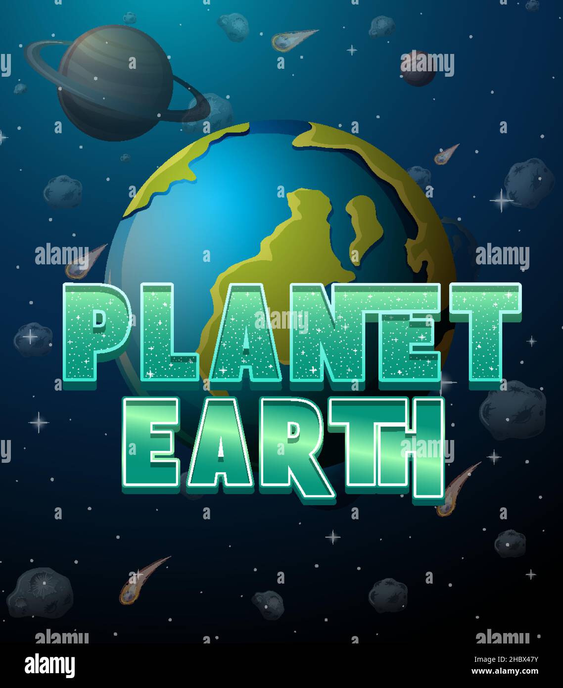 Planet Earth poster design illustration Stock Vector Image & Art - Alamy