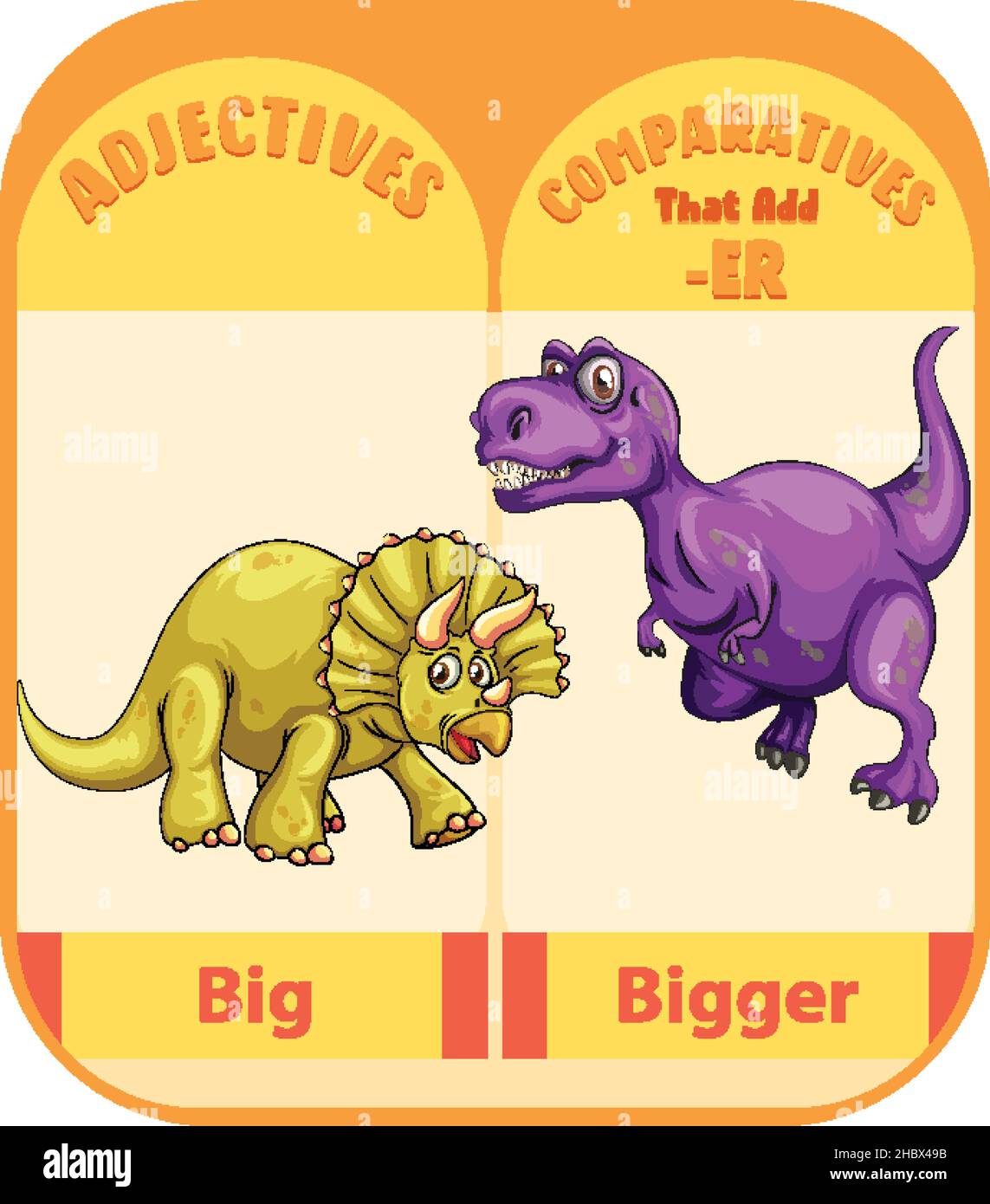 Comparative Adjectives for word big illustration Stock Vector Image ...