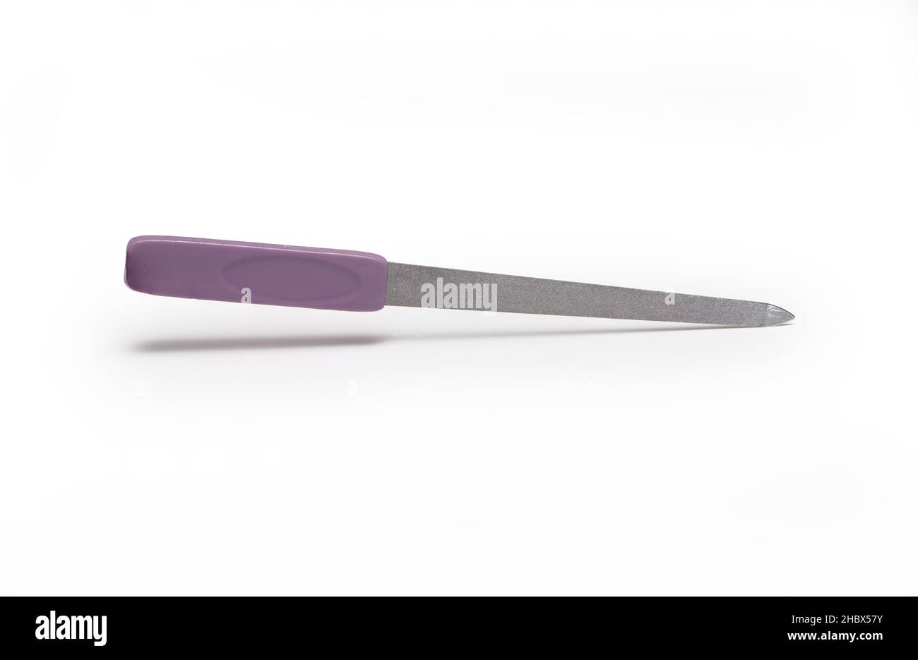 a pointed long nail file for manicure fingernails and toenails isolated ...