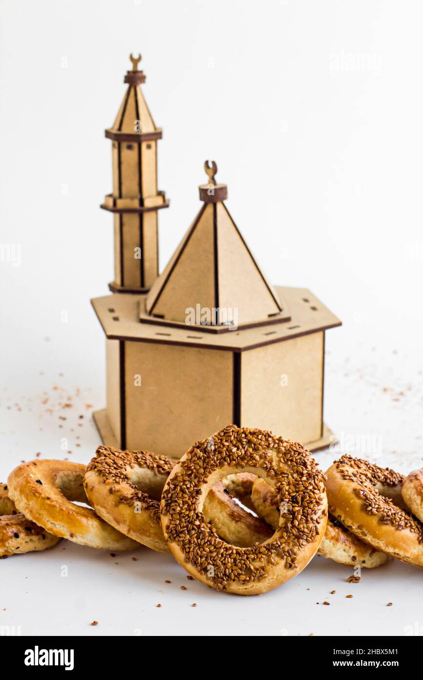 Traditional Turkish Kandil Sesame Rings which is eaten on Kandils ...