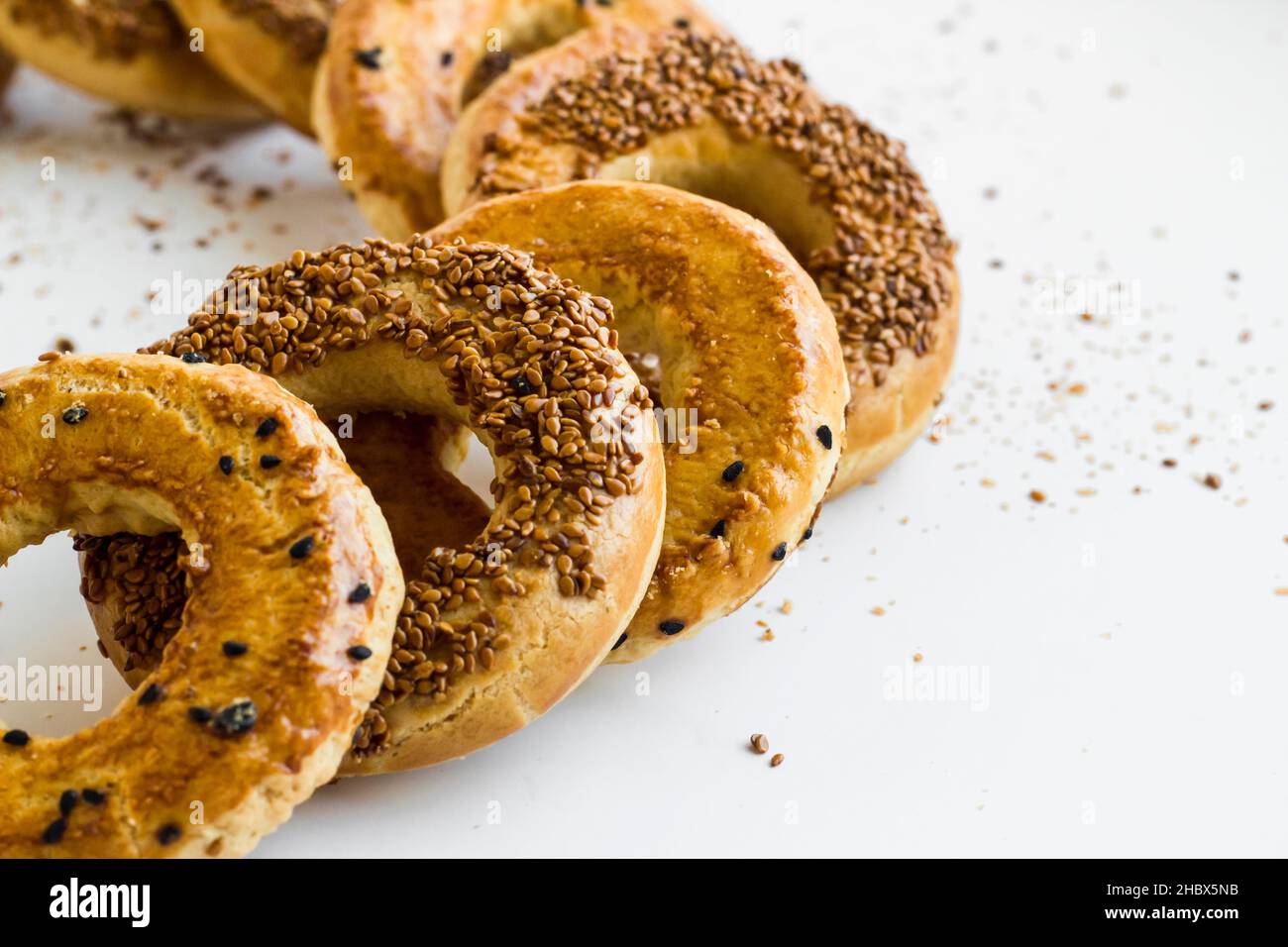 A savory, ring-shaped biscuits kandil simidi, usually eaten on holy ...