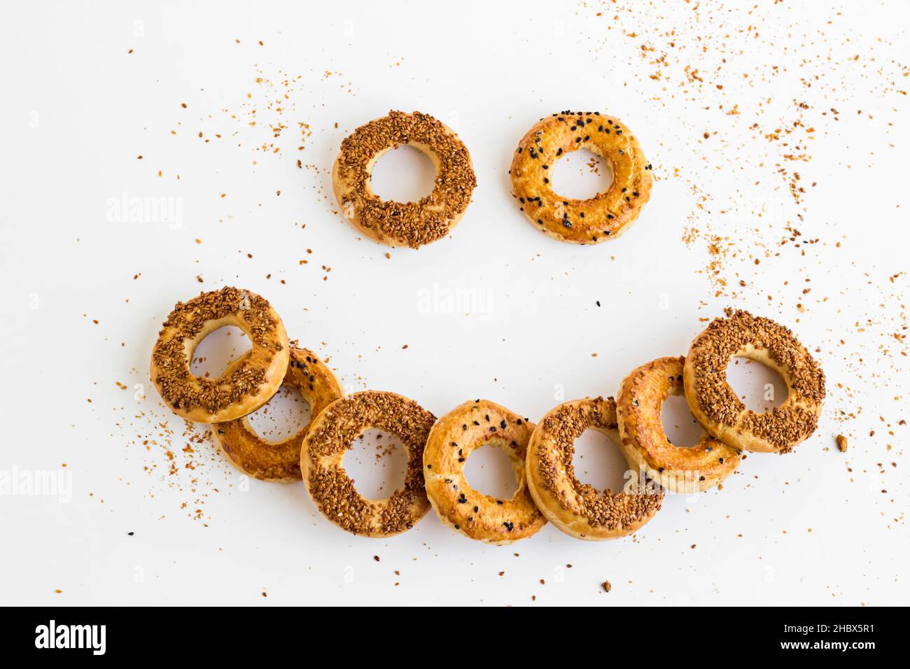 Traditional Turkish Kandil Sesame Rings which is eaten on holiday,top ...