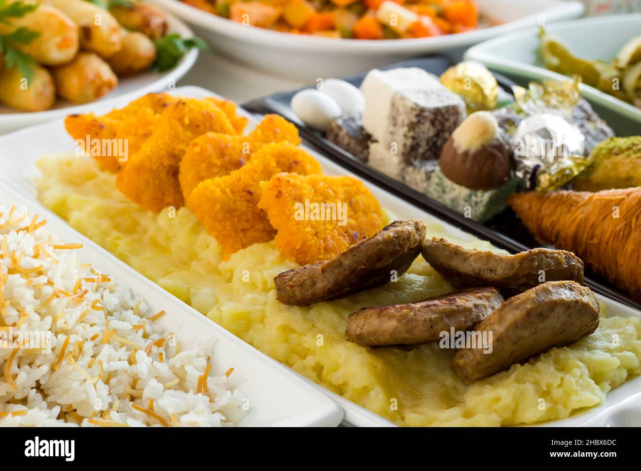 Traditional Turkish Feast,Table with foods of Turkish cuisine ...