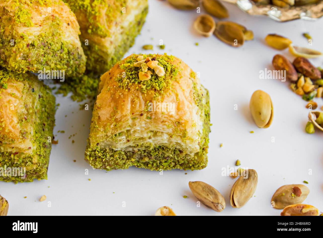 Traditional Turkish Pastry Dessert Dry Pistachio Baklava,selected one ...