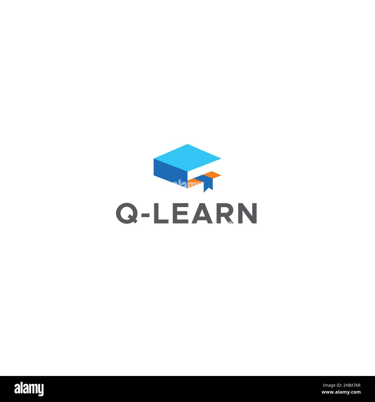 Minimalist flat design Q Learn smart logo design Stock Vector Image ...