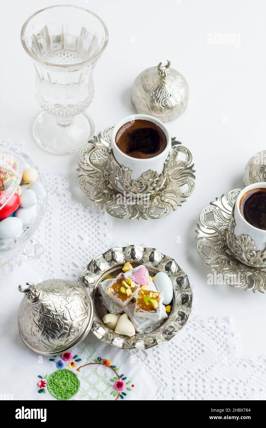 The Sugar Feast concept with Traditional Turkish Coffee and Turkish ...