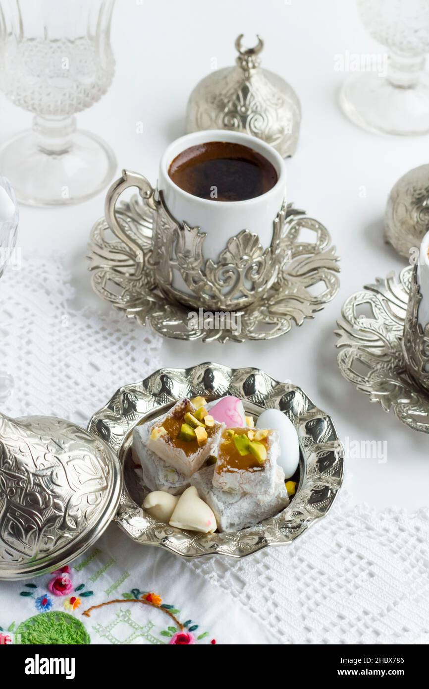 The Sugar Feast concept with Traditional Turkish Coffee and Turkish ...