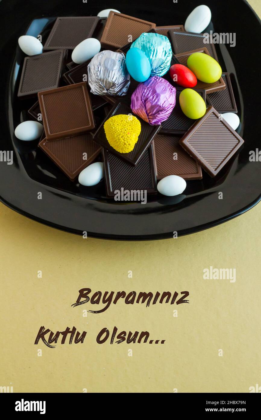 Happy feast message written hi-res stock photography and images - Alamy