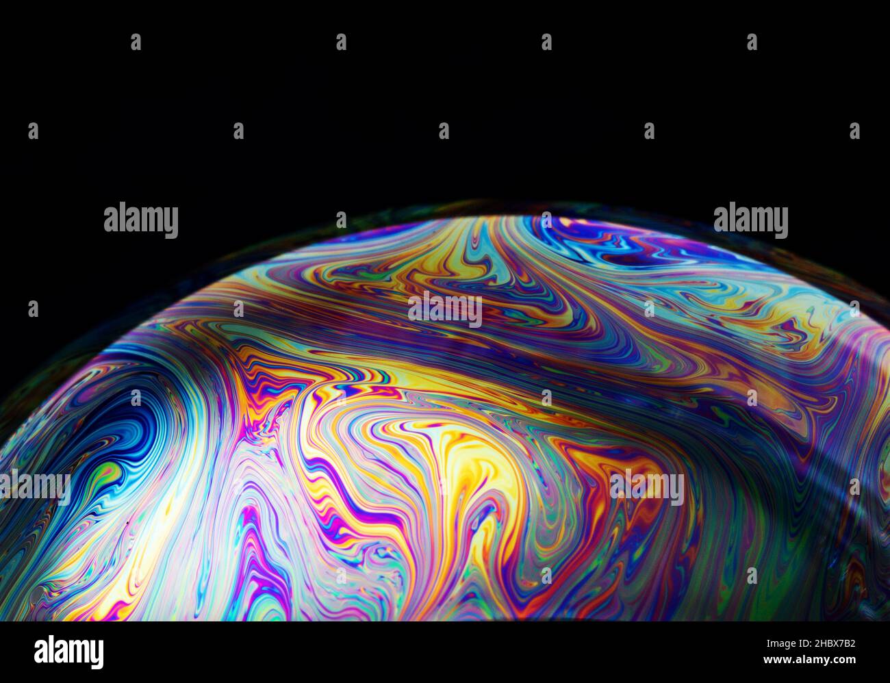 A digital illustration of mixed multicolor space on the black ...