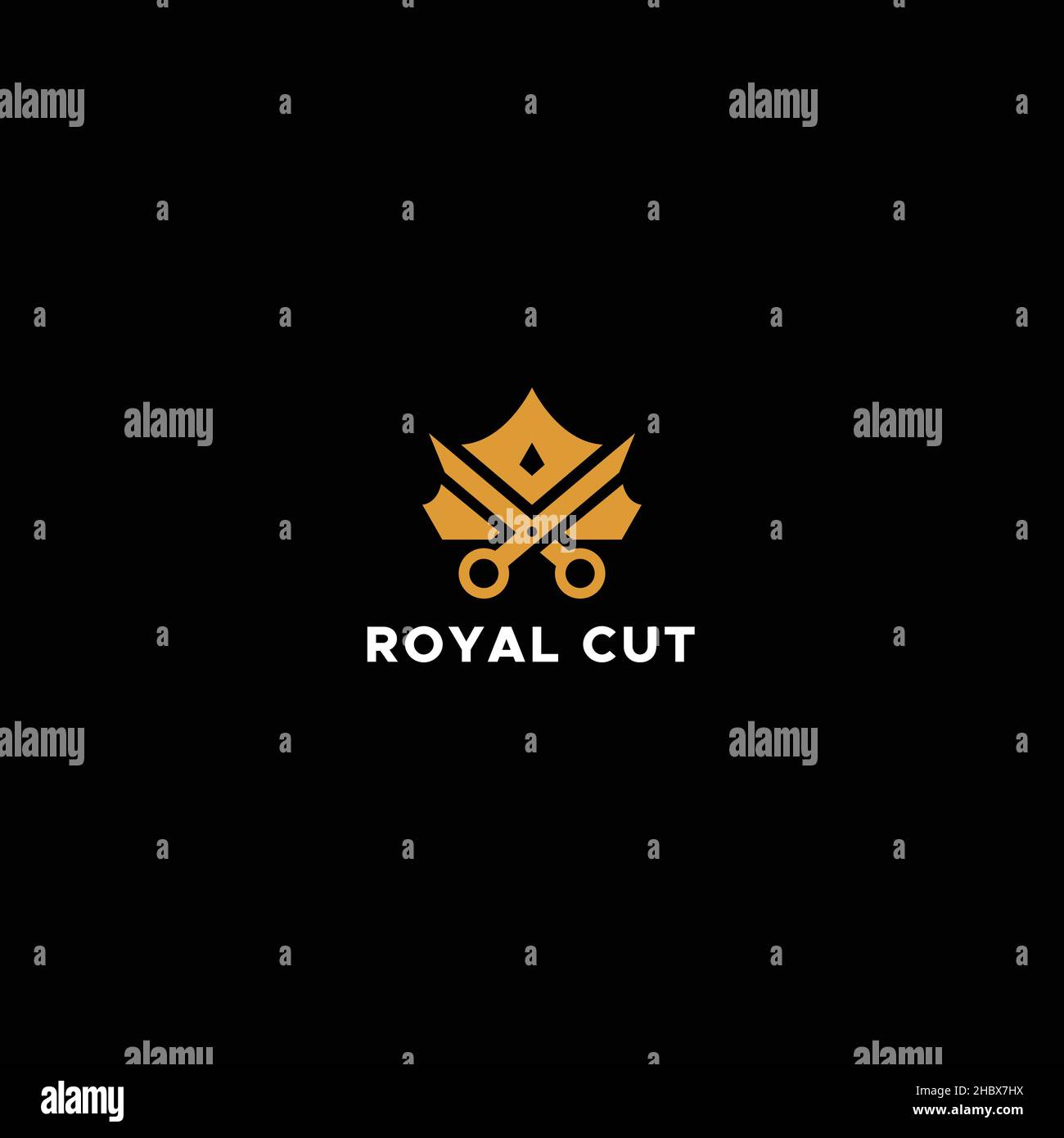 Minimalist design Royal Cut stylish logo design Stock Vector Image ...