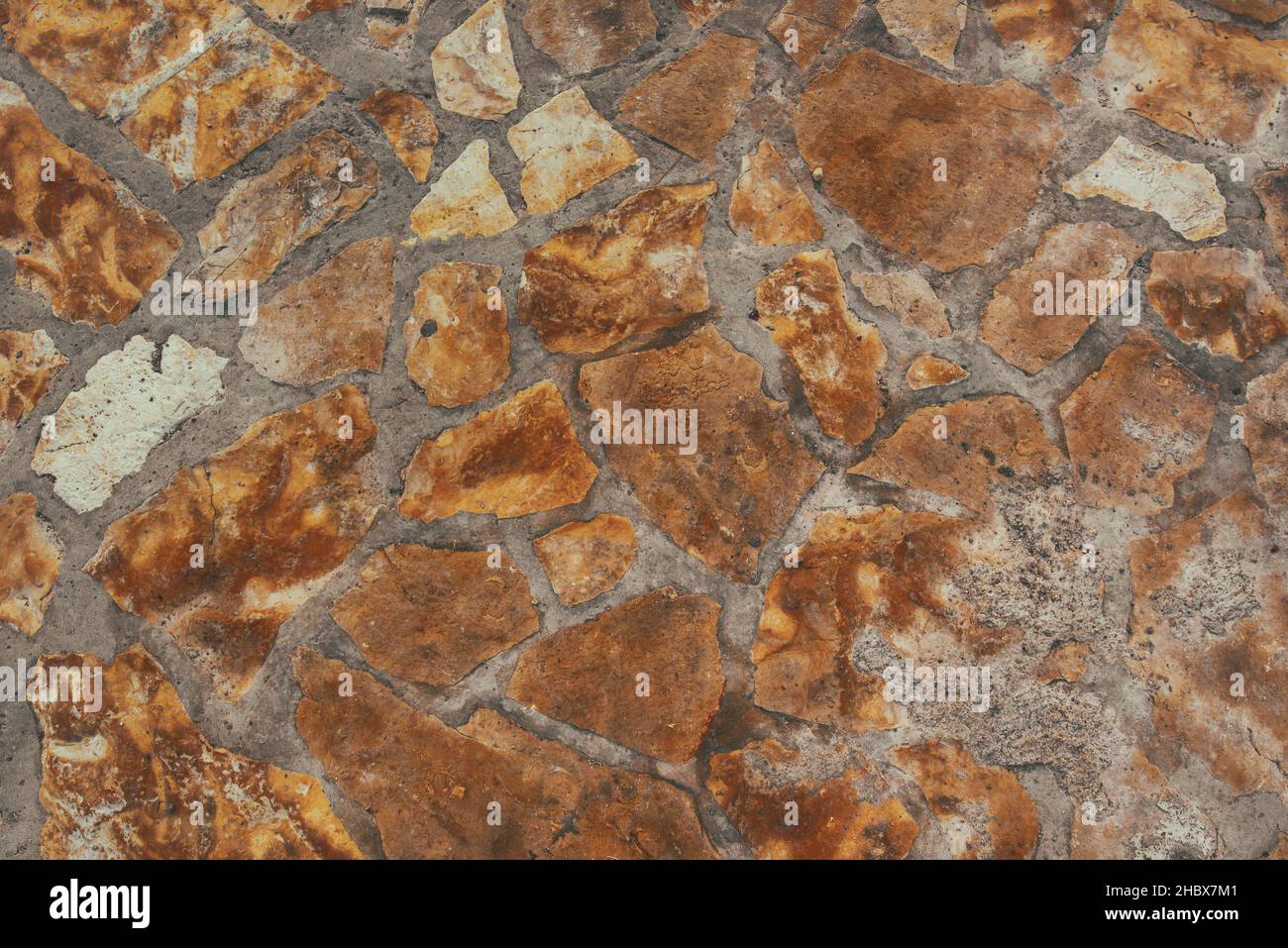 Stone sidewalk pattern as background, top view Stock Photo - Alamy