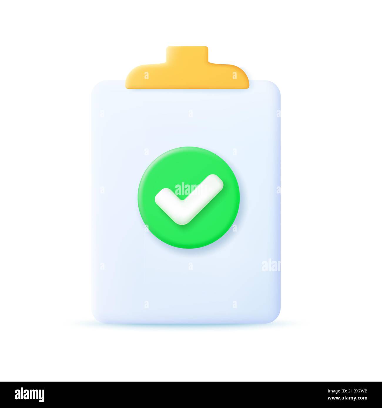 3d Accept Icon Stock Vector Image & Art - Alamy
