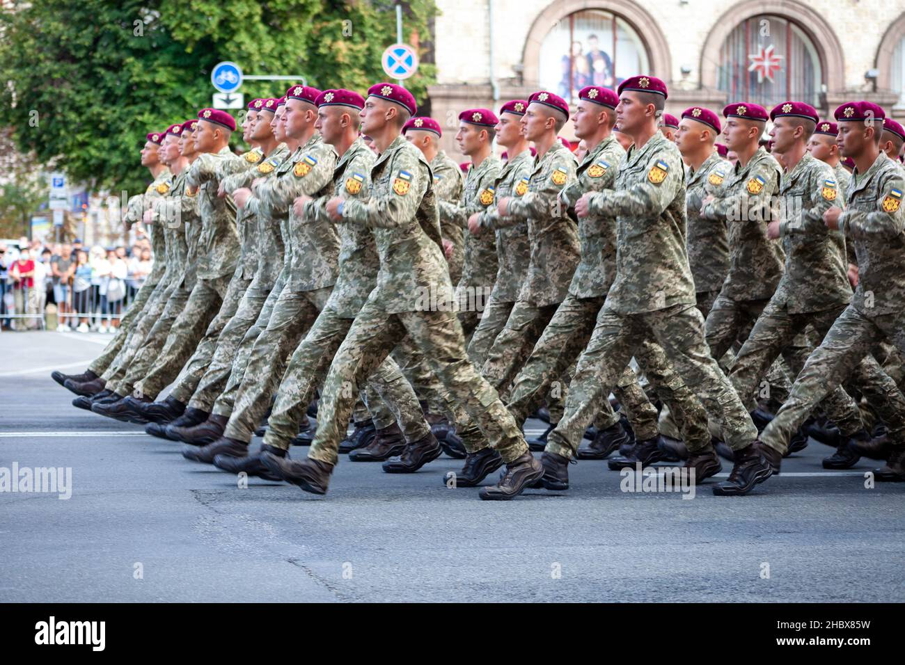 Ukraine, Kyiv - August 18, 2021: Airborne forces. Ukrainian military ...
