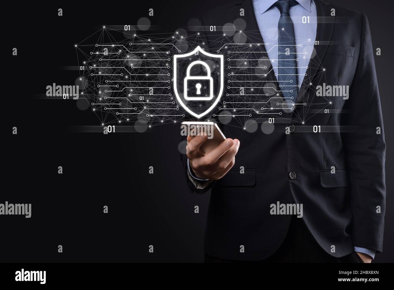 Protection network security computer and safe your data concept ...