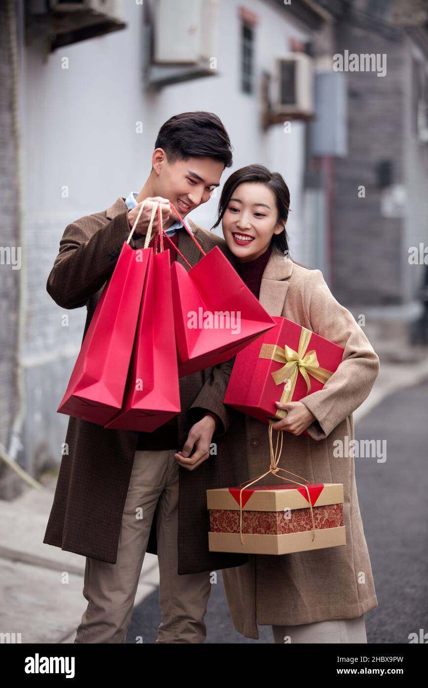 Couple buying apartment exterior hi-res stock photography and images ...