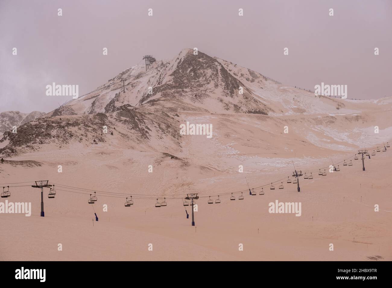 The amazing images of Andorra brown by the dust of the Sahara, named ...