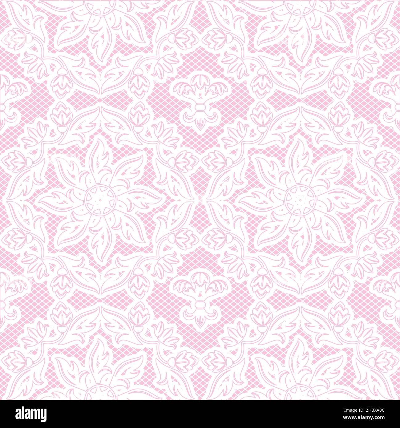 Ornamental beauty lace pink background, floral pattern Stock Vector ...