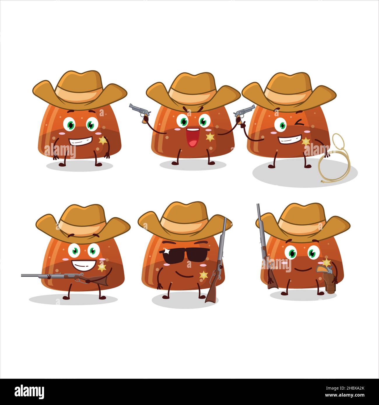 Cool cowboy orange jelly gummy candy cartoon character with a cute hat ...