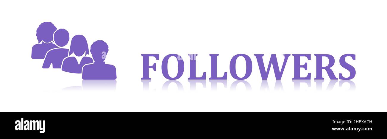 Illustration of a followers concept Stock Photo - Alamy