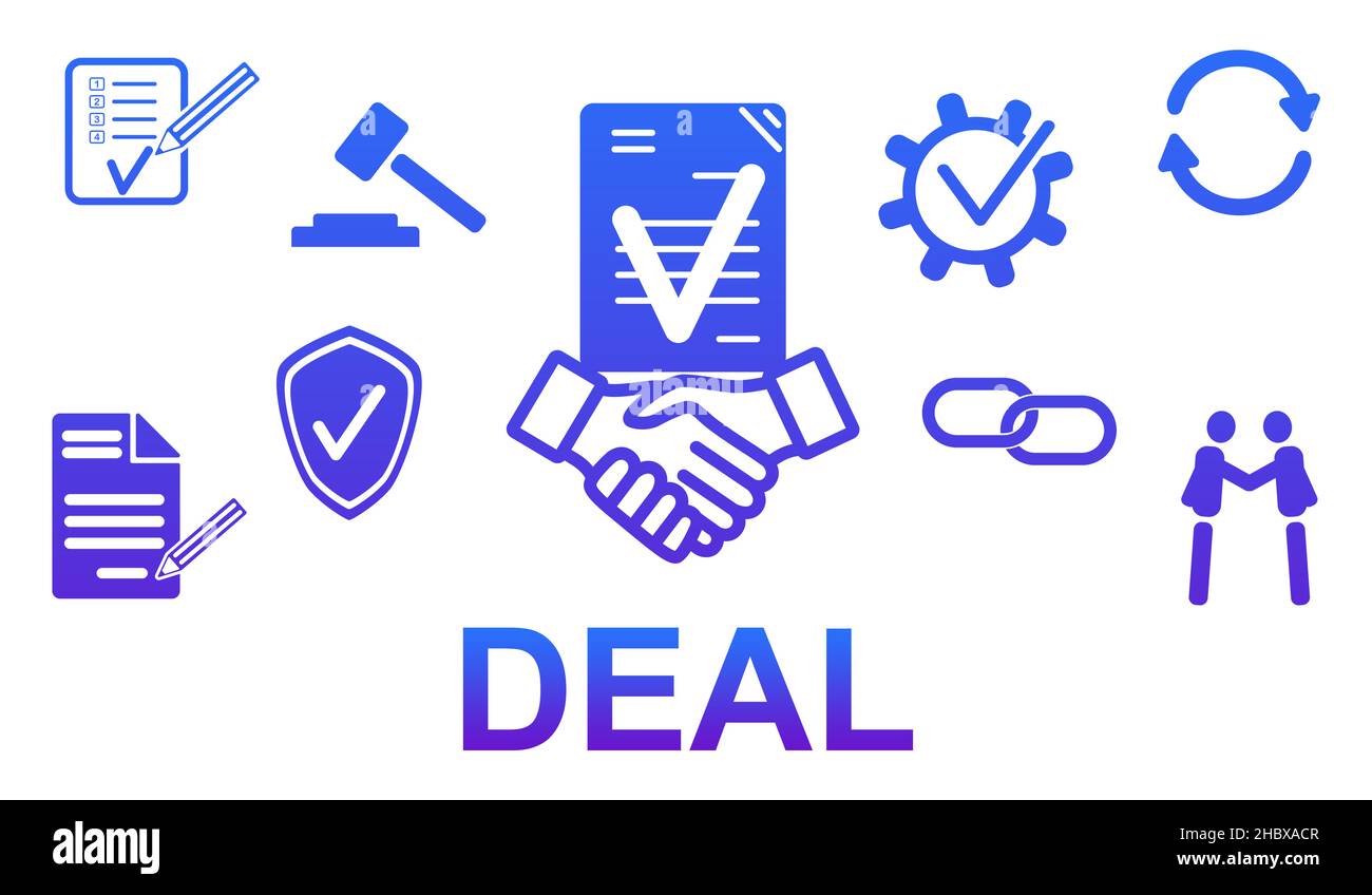 Illustration of a deal concept Stock Photo - Alamy