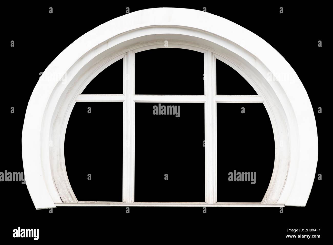 Old white window isolated on black background Stock Photo - Alamy