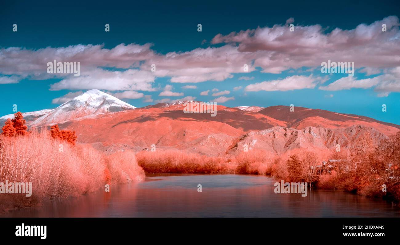 Rural multi colored landscape scenery Stock Photo - Alamy