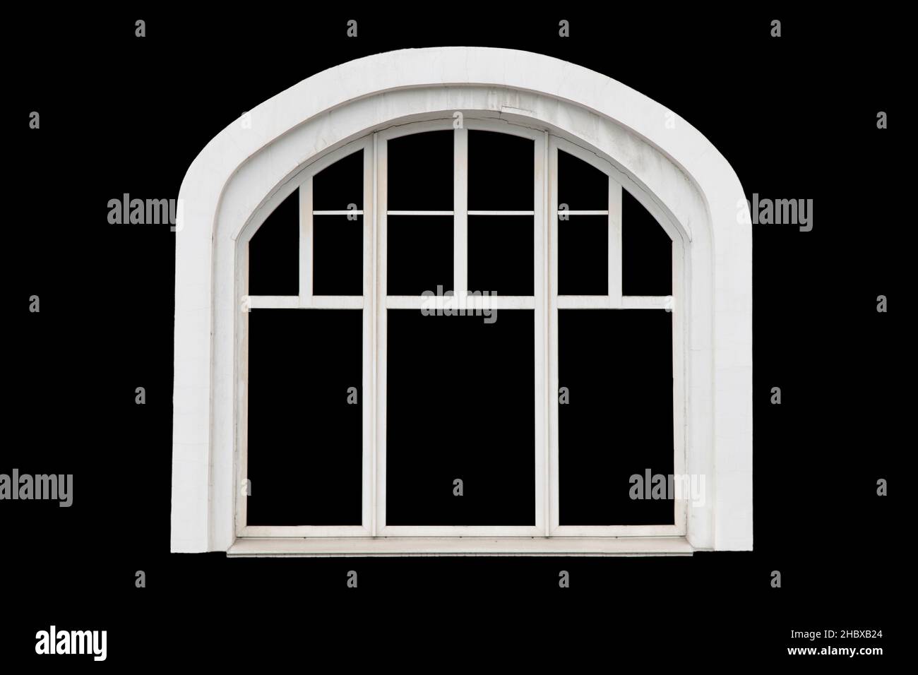 Old white window isolated on black background Stock Photo - Alamy