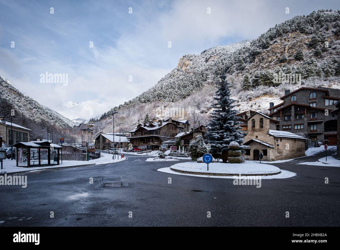Pyrenees towns at winter Stock Photo - Alamy