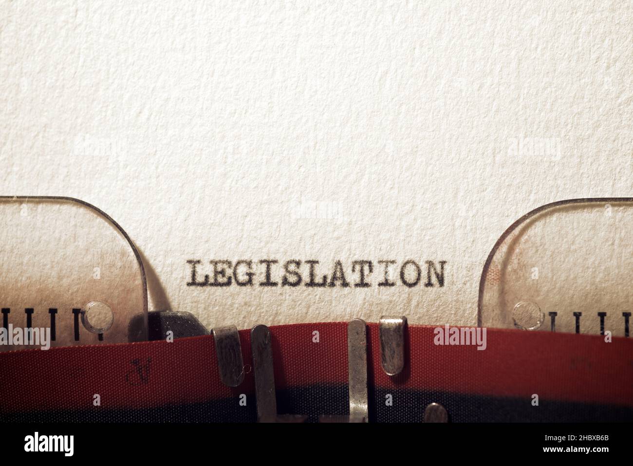 The word legislation written with a typewriter Stock Photo - Alamy