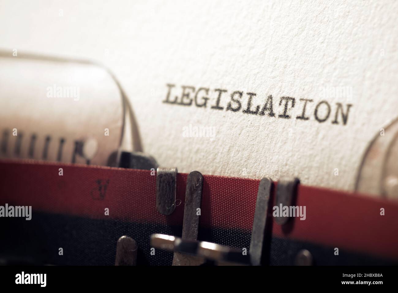 The word legislation written with a typewriter Stock Photo - Alamy