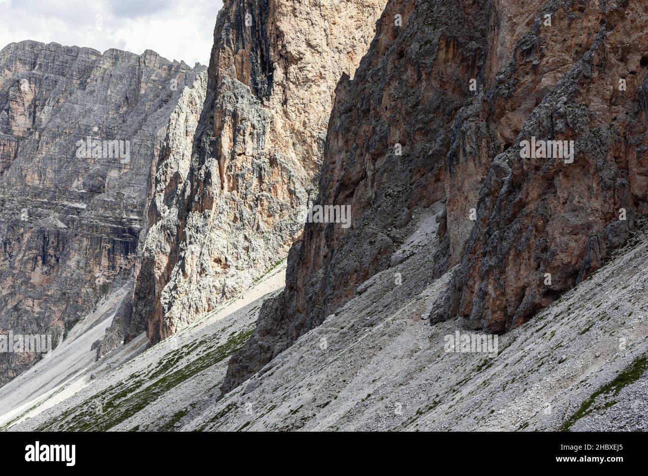 Dolomite rocks with characteristic texture and color Stock Photo - Alamy
