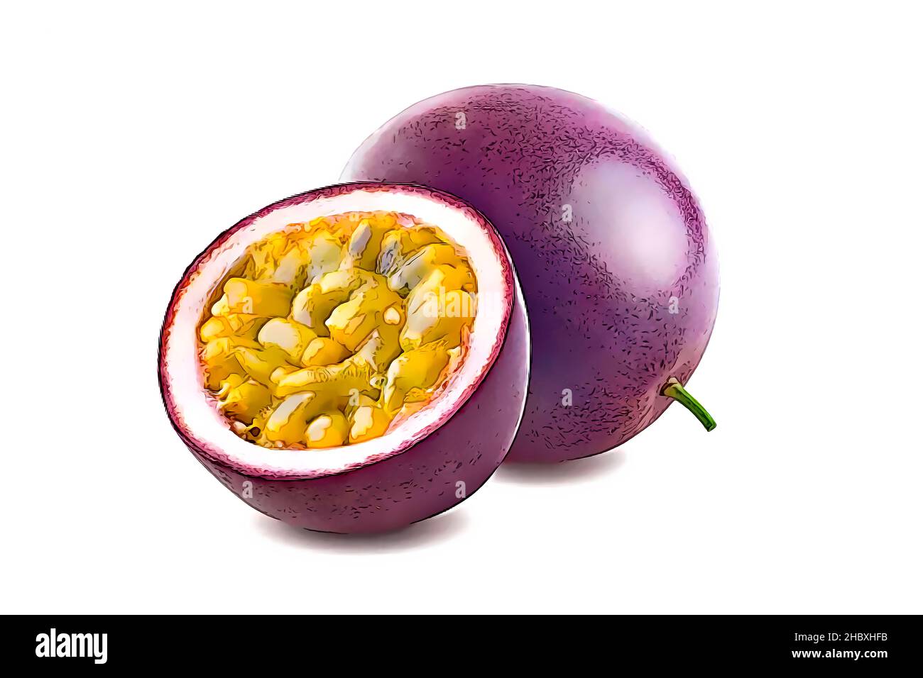 Isolated Fruit with white background and shadow Stock Photo - Alamy