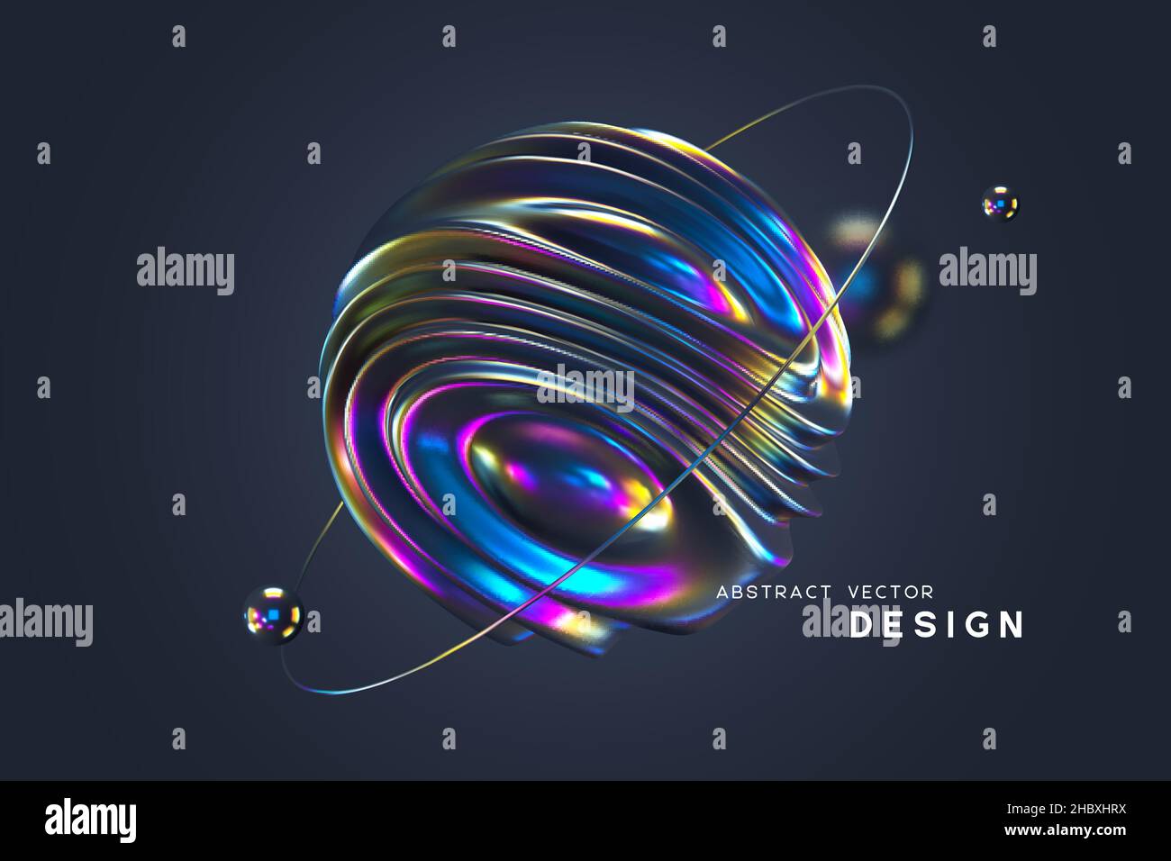 3d metallic waves surface background Stock Vector Images - Alamy
