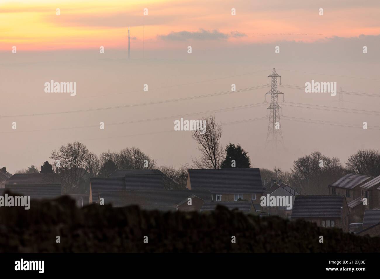 The Emley Moor transmitting station is a telecommunications and ...