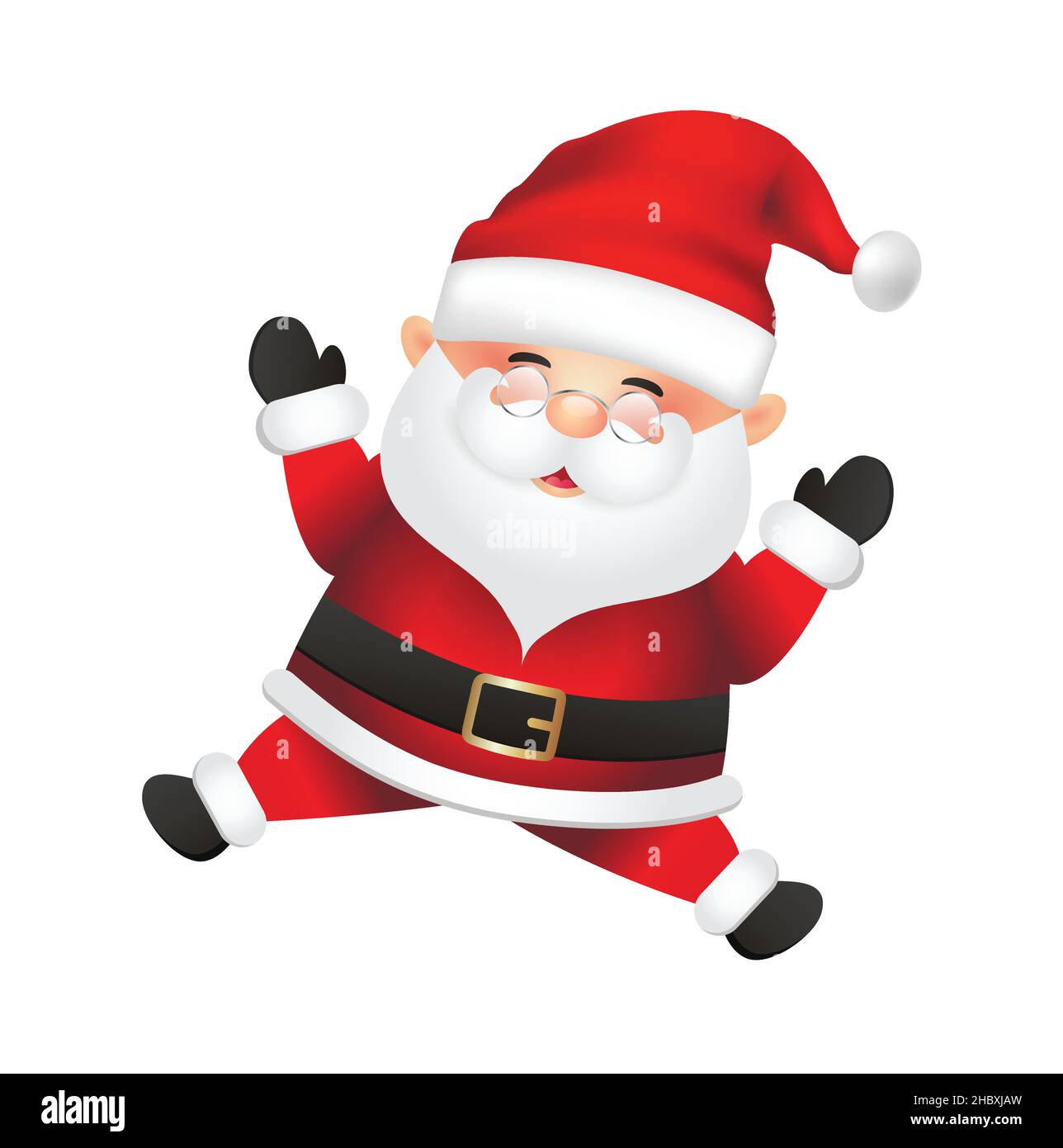 Cartoon santa claus waving hand hi-res stock photography and images - Alamy