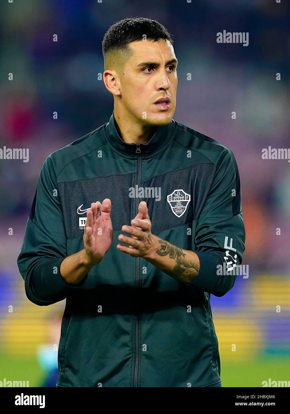 Enzo Rocco of Elche CF during the La Liga match between FC Barcelona ...