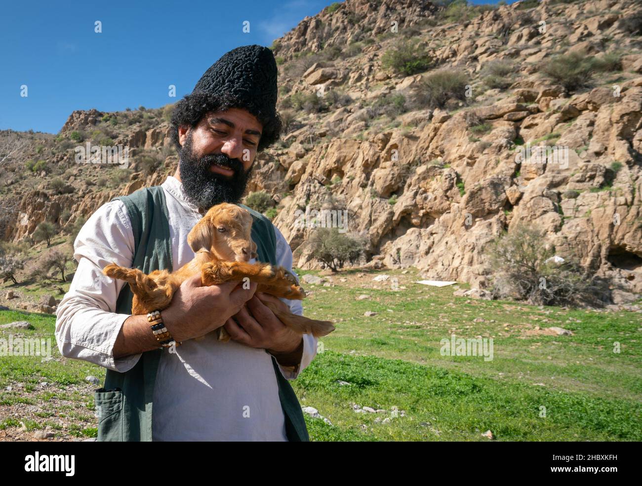 Shiraz, Iran - 04.10.2019: Iranian man with epic beard in traditional ...