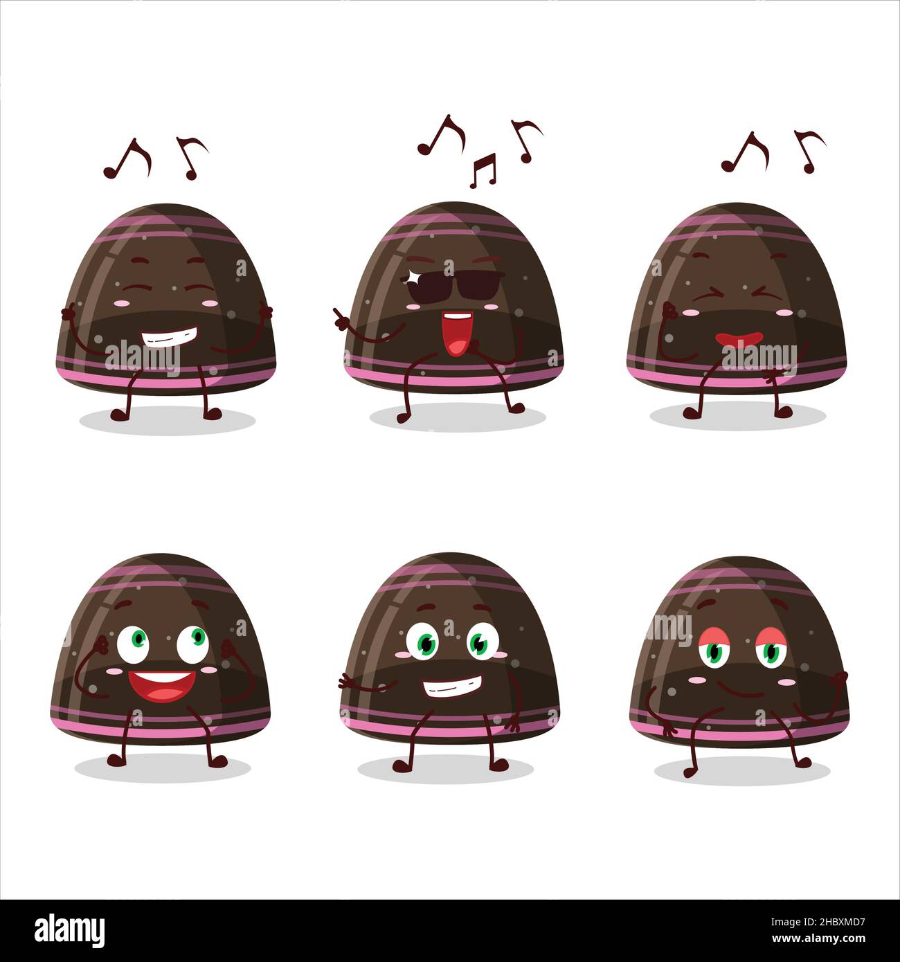 An image of chocolate jelly gummy candy dancer cartoon character ...