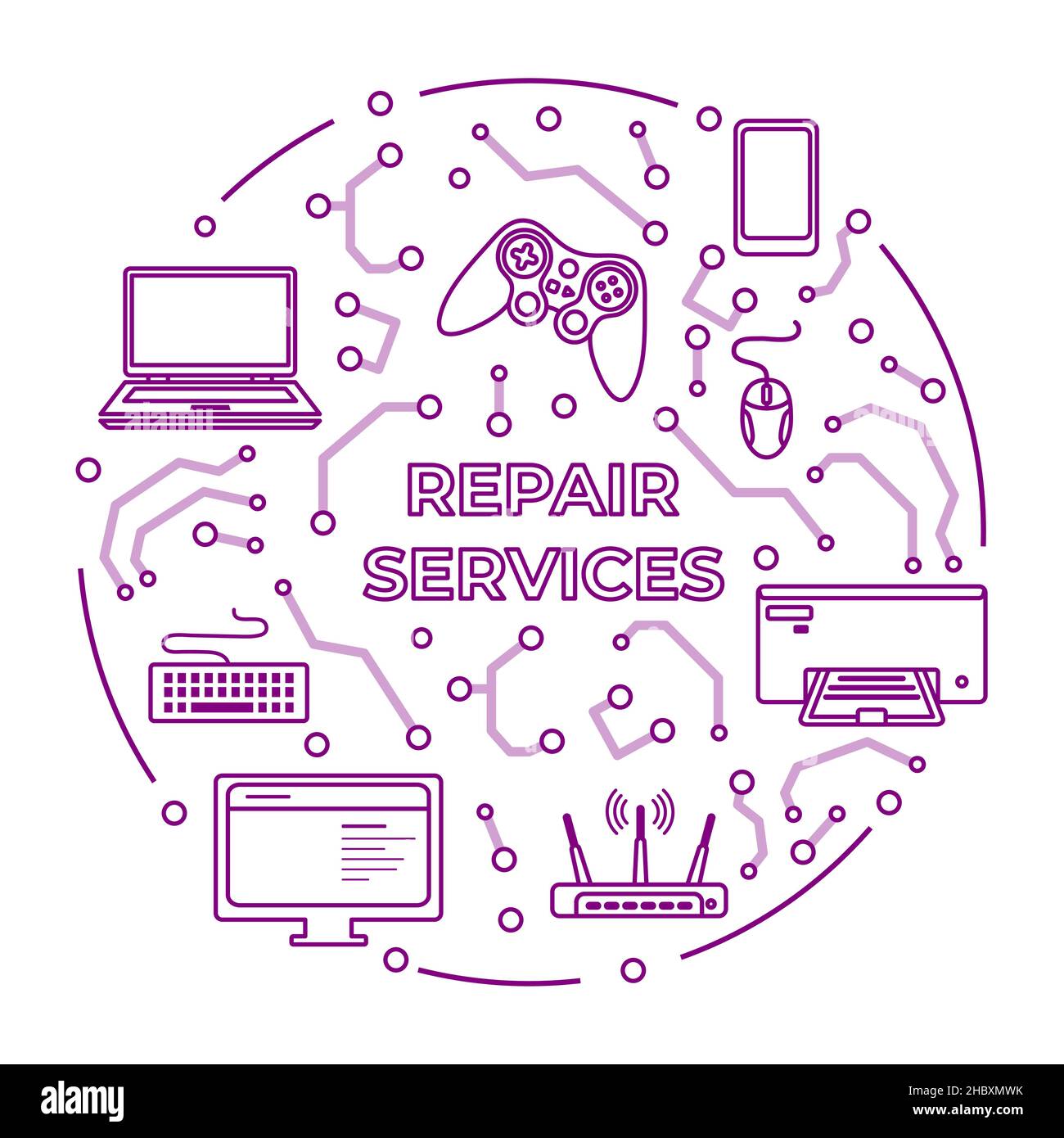 Breakdown service servicing Stock Vector Images - Alamy