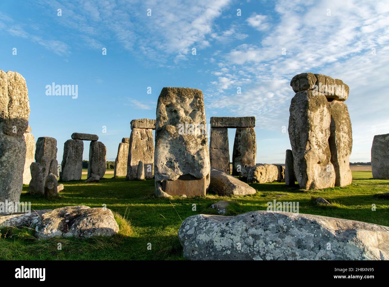 Stonehenge Ancient monument wide view on a sunny day Stock Photo - Alamy