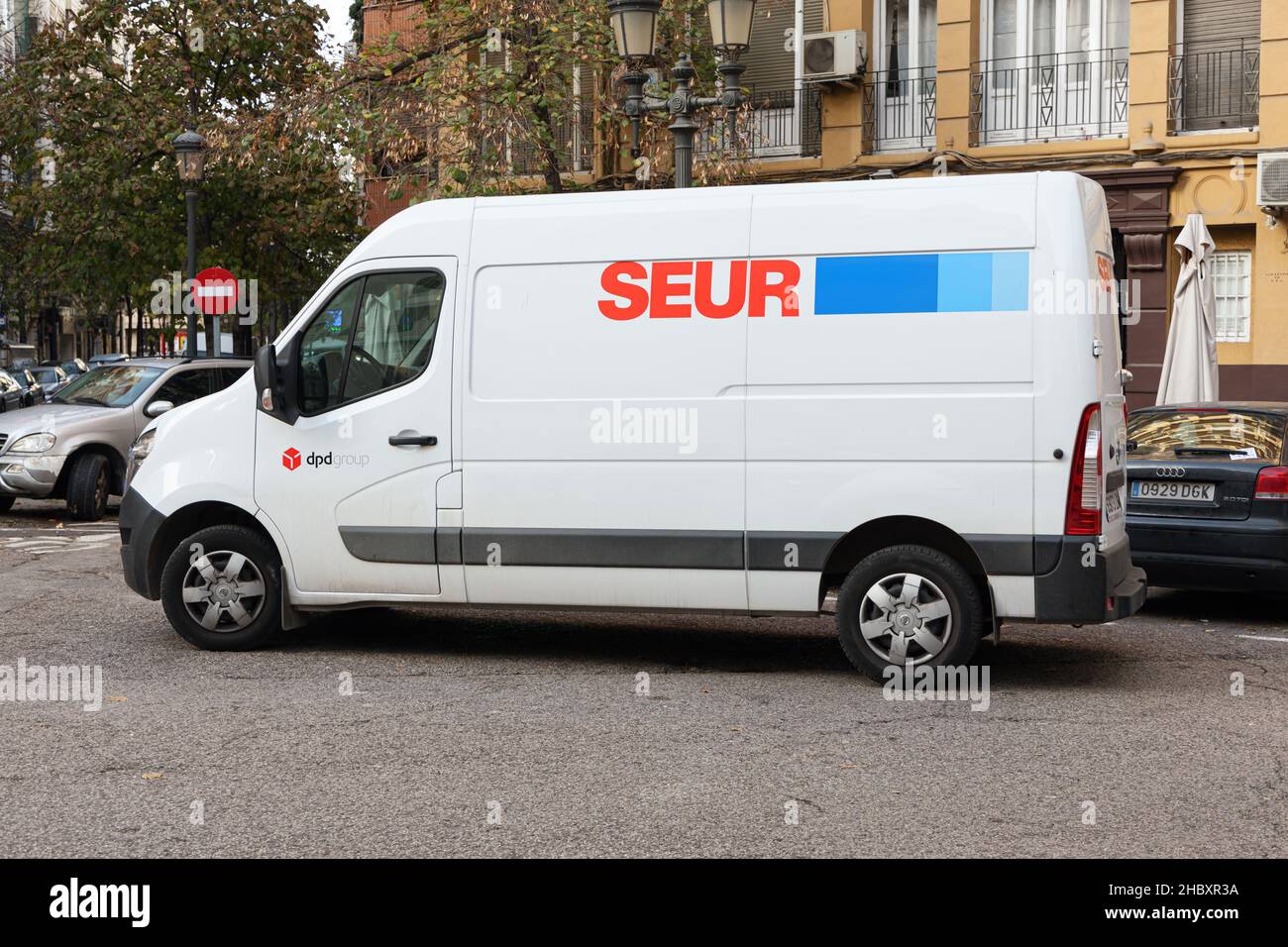VALENCIA, SPAIN - DECEMBER 20, 2021: SEUR is a Spanish logistics ...