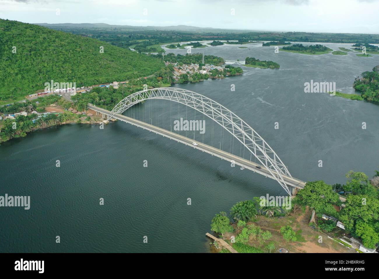 A beautiful shot of the Adomi Bridge in Ghana Stock Photo - Alamy