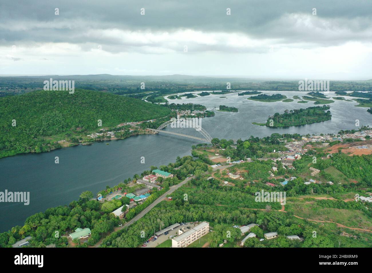 A beautiful shot of the Adomi Bridge in Ghana Stock Photo - Alamy