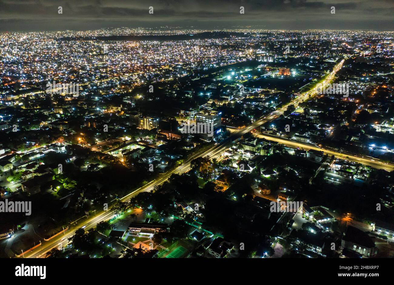 Ghana accra aerial night hi-res stock photography and images - Alamy