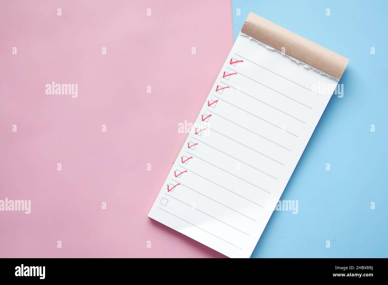check mark on a check box on a paper Stock Photo - Alamy