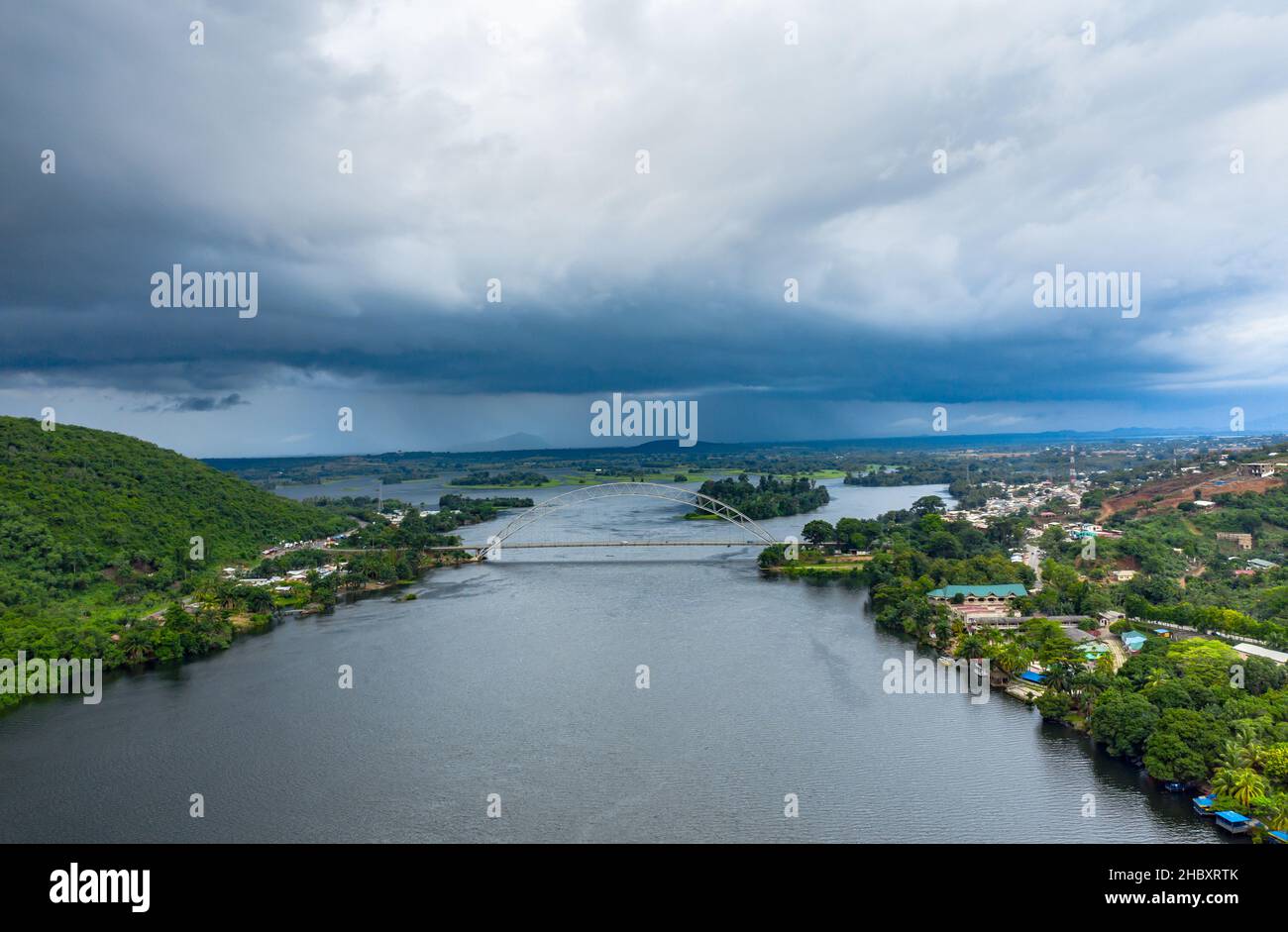 A beautiful shot of the Adomi Bridge in Ghana Stock Photo - Alamy