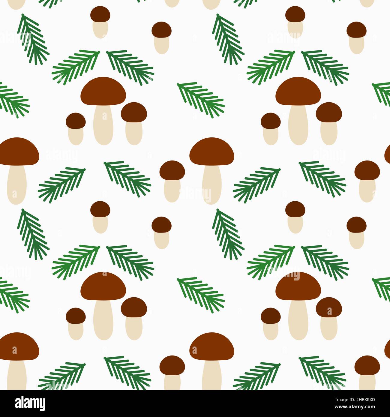 Forest mushroom seamless pattern. Vector illustration Stock Vector Image & Art - Alamy